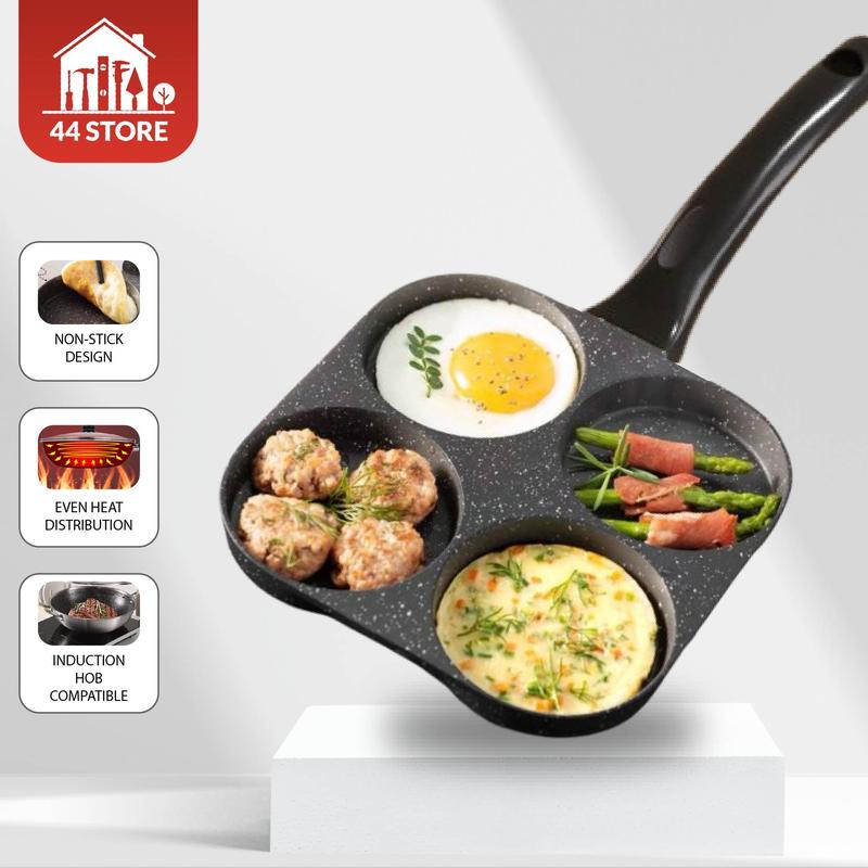 44 Square Pan 4 Grid Fried Egg Non Stick Frying Pan Pancake Maker ...