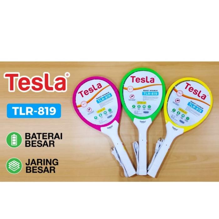 Jual Raket Nyamuk Body Besar Kabel Cas isi Ulang TESLA TLR-819 Kawat ...