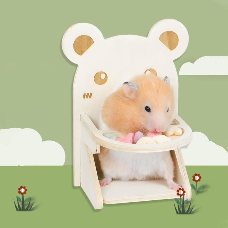Hamster Habitat Decor Wooden Hamster Dining Chair Cartoon DI - TikTok ...