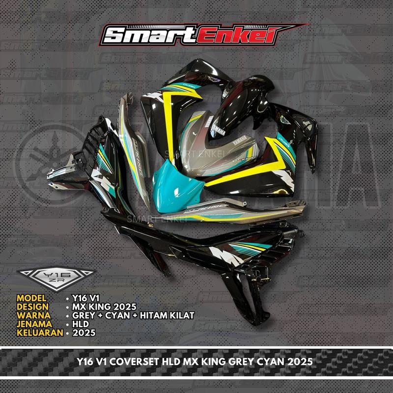 HLD-Y16 V1 COVERSET MX KING GREY CYAN 2025 HLD - TikTok Shop Malaysia