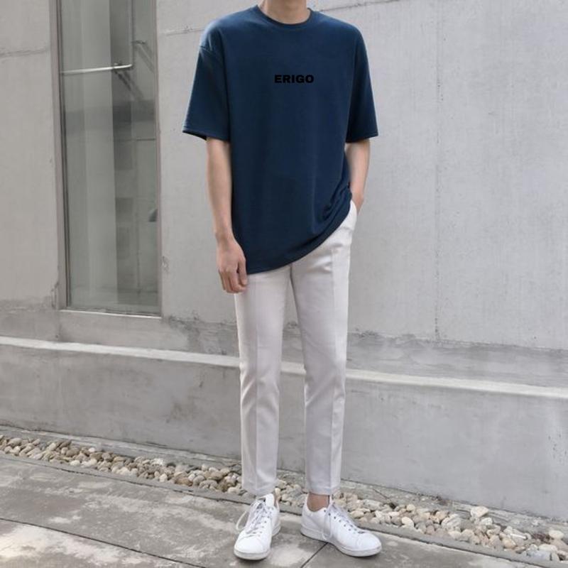 Kaos Erigo Pria Navy Lengan Pendek / Baju Kaos Casual Premiu - Shop ...