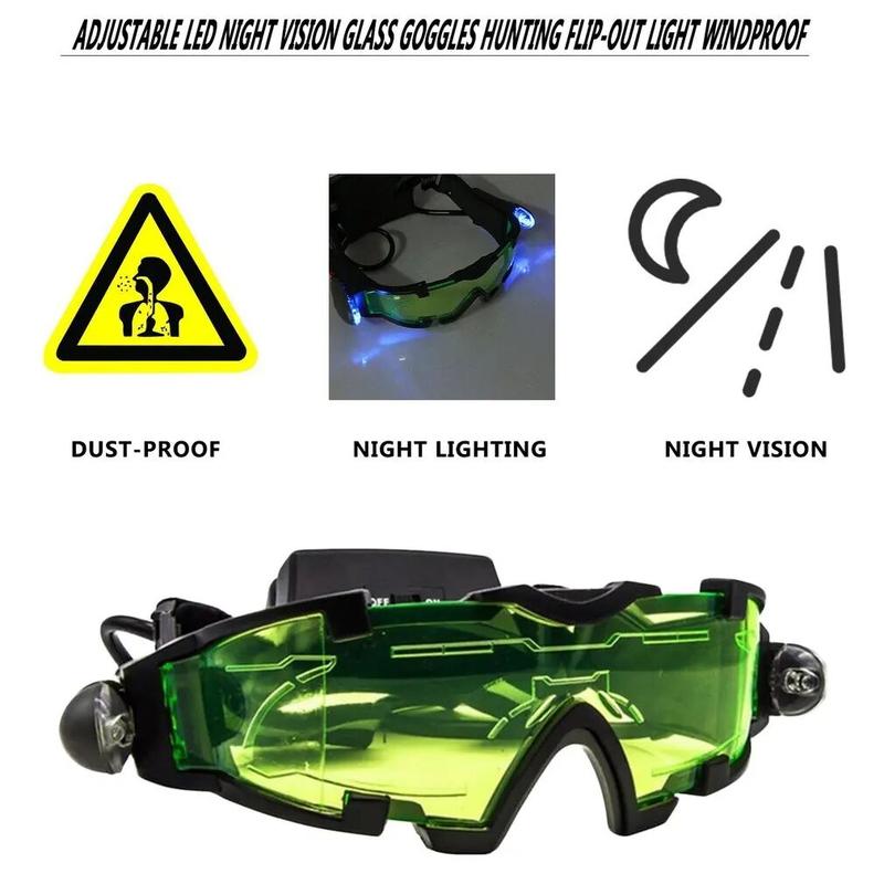 2025 hot sale New Adjustable LED Night Vision Glass Goggles Motorcycle ...