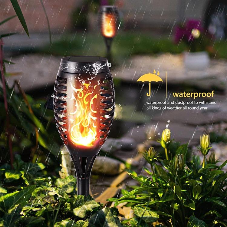 【Ready Stock】Solar Flame Lights Torch Flickering Light Waterproof ...