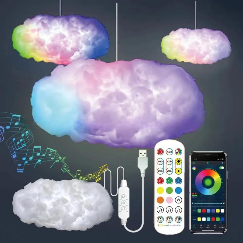 Creative Big Cloud Lightning Light , DIY Thundercloud LED Light ...