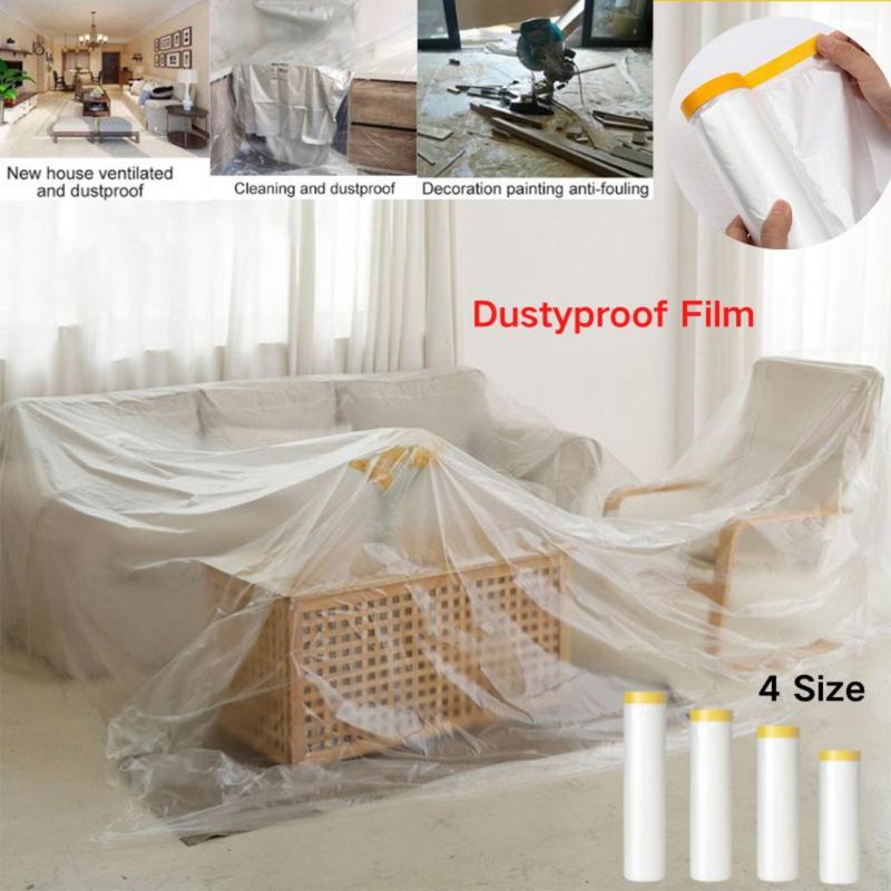 20M Waterproof Dust Cover Plastic Disposable Furniture Dustproof Film ...