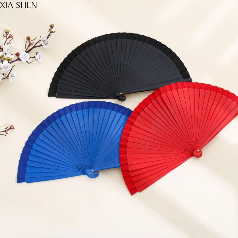 XIA SHEN Multicolor Simple Spanish Plain Fan Solid Color Handmade ...
