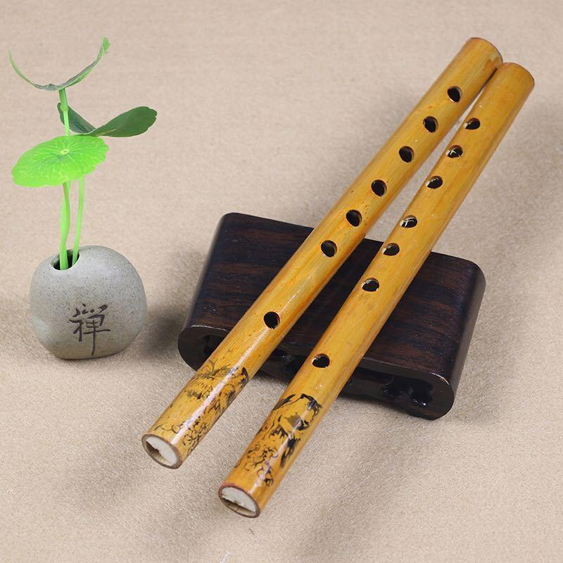 Seruling Clarionet Buluh, 24cm, Alat Muzik Kecil, Seruling Pendek ...