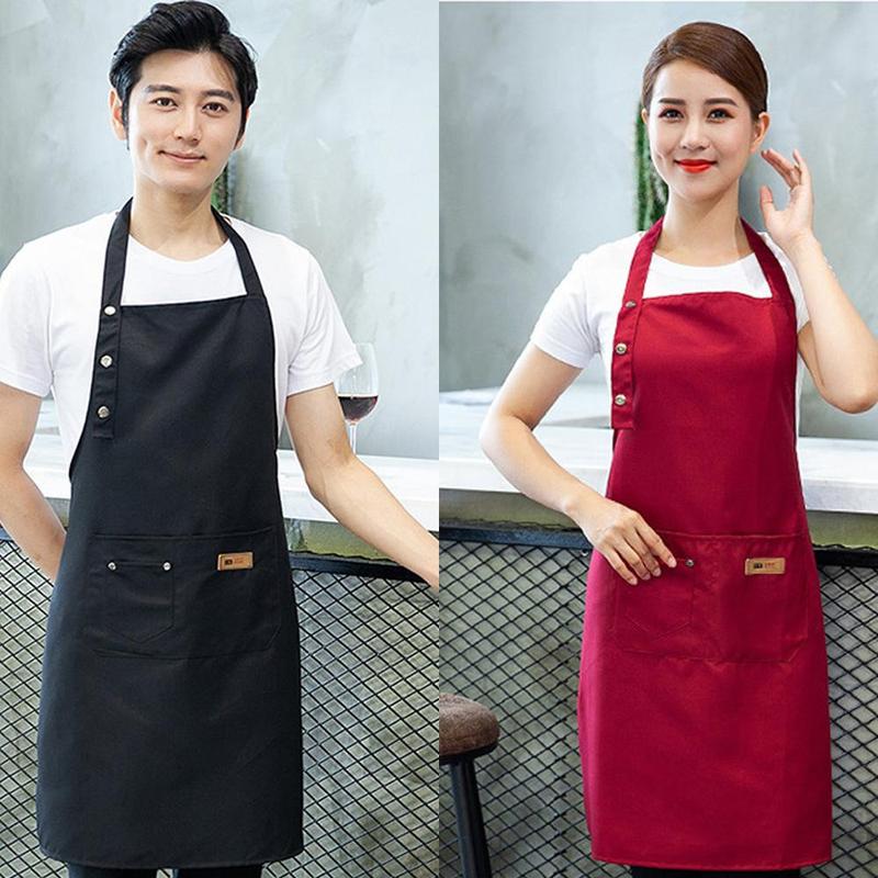 Apron Dapur Kalis Air Poket Guna Lap Cotton Waterproof Kitchen Warung ...