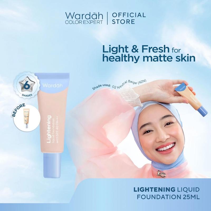 Wardah Lightening Liquid Foundation 25ml - Buildable Coverag - TikTok ...