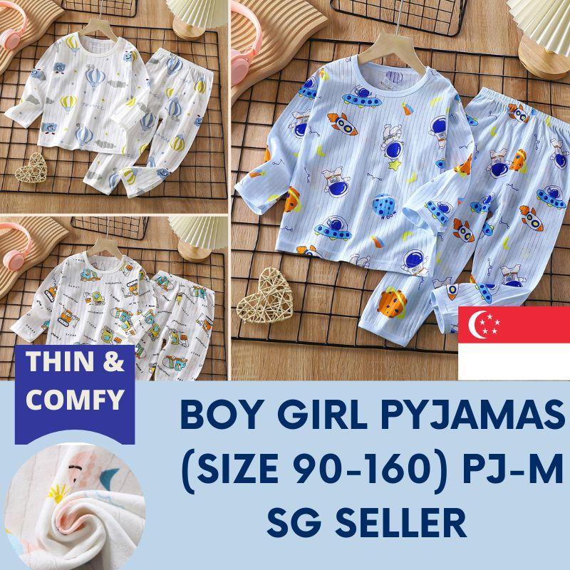 Cotton Kids Pyjamas [PJ-M], Boy and Girl Pajamas size 90 to 160 ...