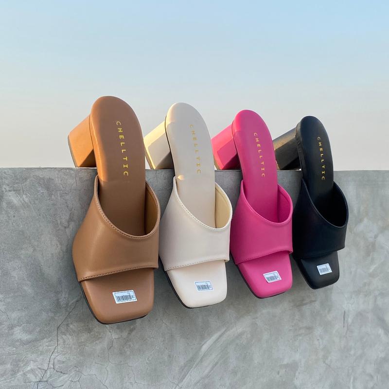 GALAXY Sandal Heels Hak Tahu Wanita 5CM Warna Hitam Coklat Cream - Shop ...