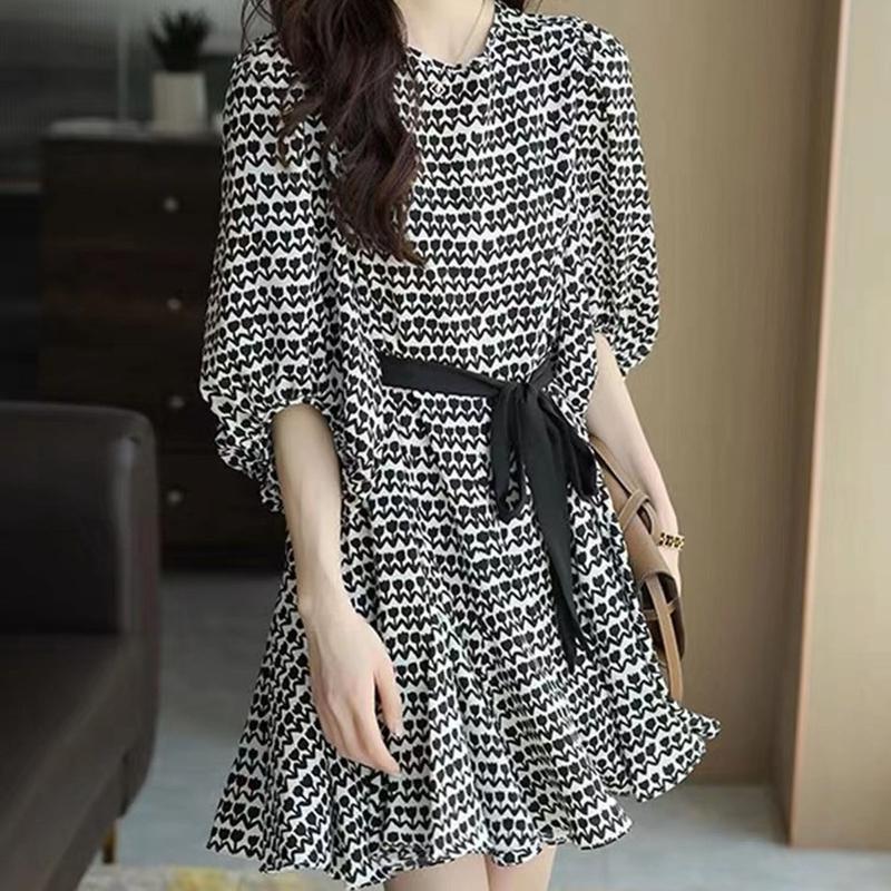 Gaun Mini Wanita, Longgar, Lengan Buih, Labuh Besar, Garis A - TikTok ...