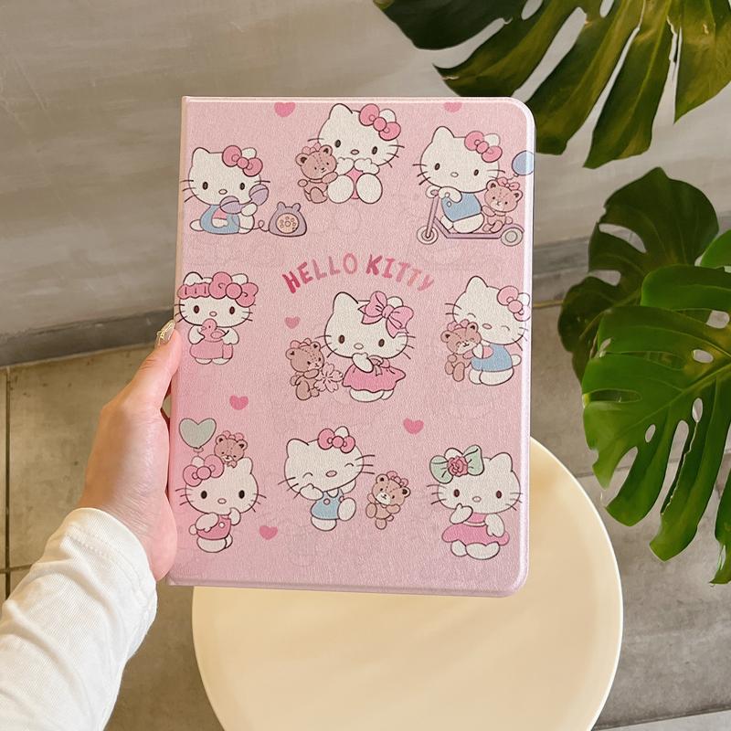 Striped Dog/Watch Hello Kitty Cartoon Painted Tablet Case fo - TikTok ...