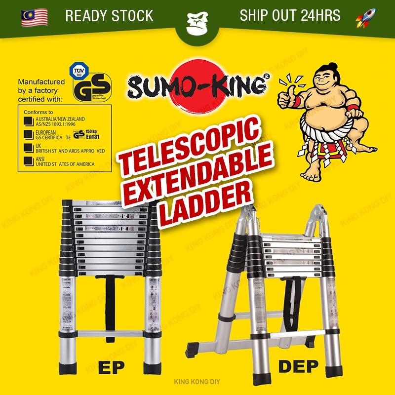SUMO-KING HEAVY DUTY Telescopic Extendable Aluminium Ladder Foldable ...