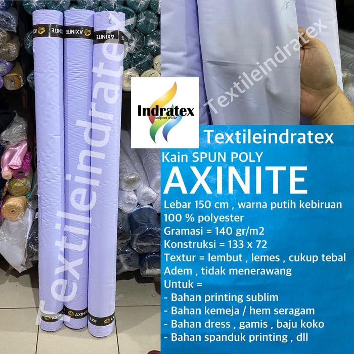 Jual ( per 1 meter ) Kain SPUN POLY AXINITE polyester tetoron katun TC ...