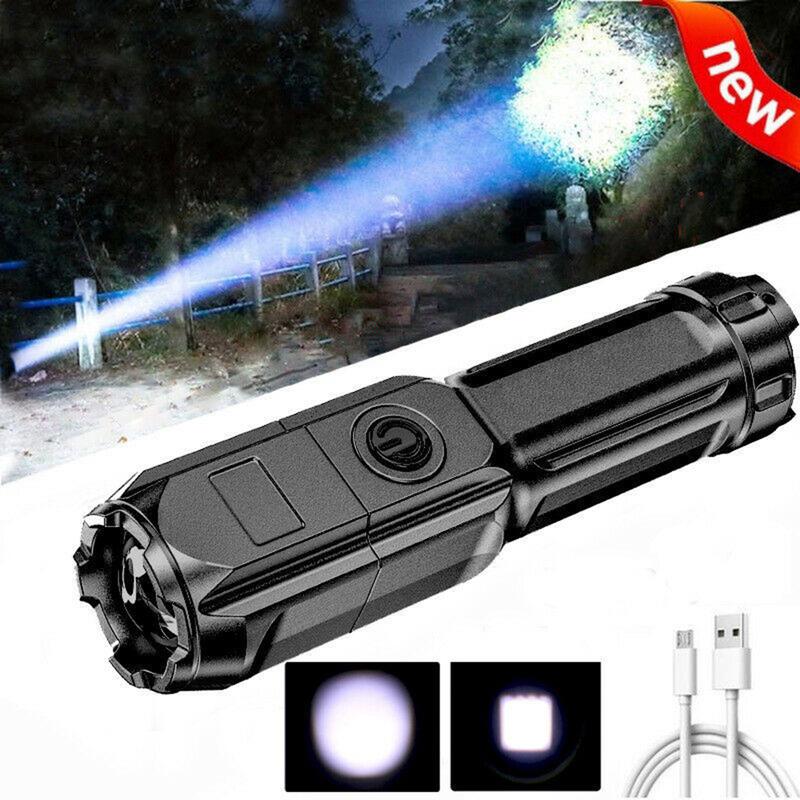 X-way Powerful Flashlight Rechargeable Tactical LED Flashlight - TikTok ...