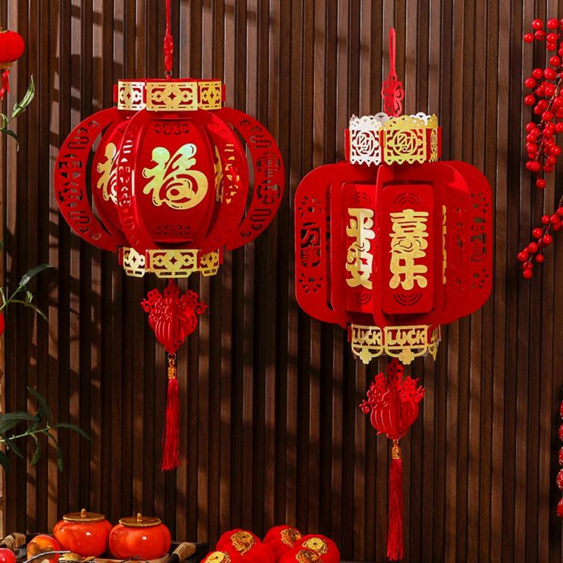 Creative Traditional Chinese Flannelette Lanterns Blessing Chinese ...