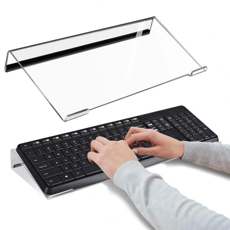 Acrylic keyboard tray elevated display stand transparent anti-slip ...