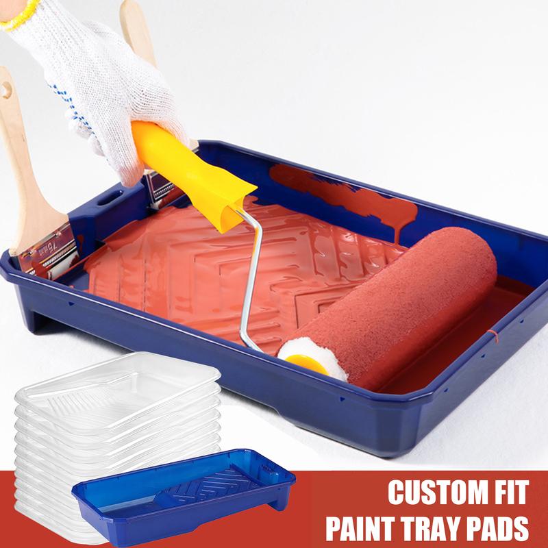 Oneouve Plastic Paint Tray with Paint Pan Liners Large Capacity ...