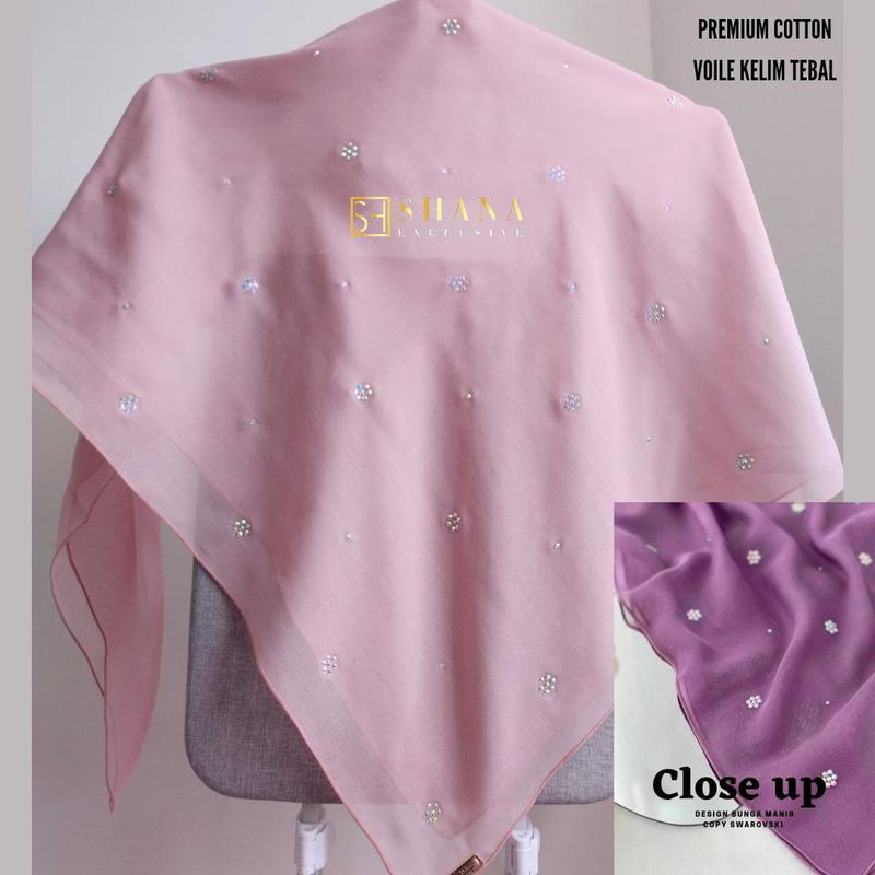BAWAL DIAMOND-CORAK BUNGA MANIS-metal tag Cotton - TikTok Shop Malaysia