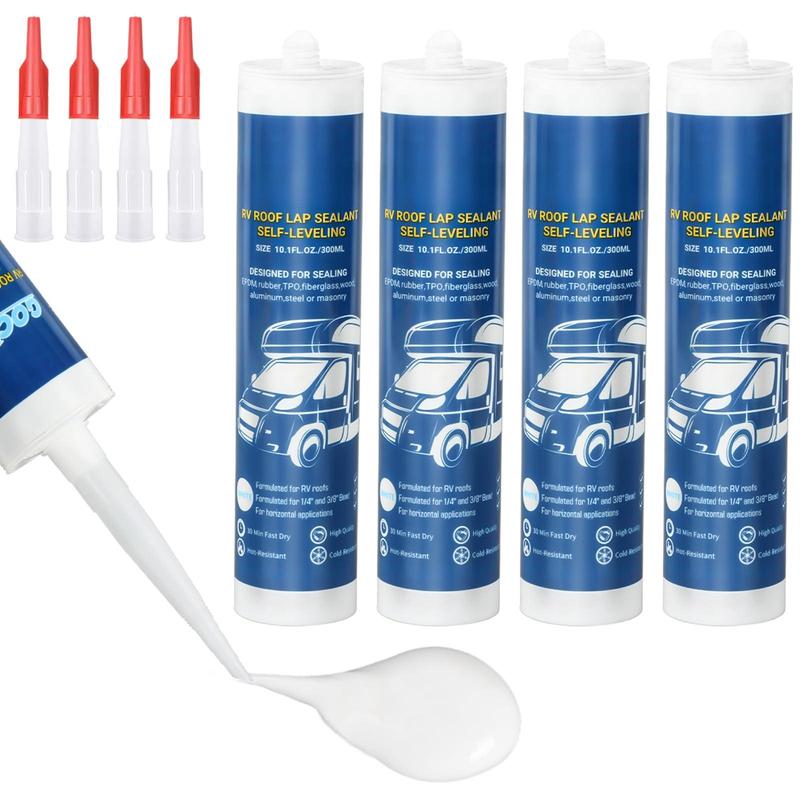 2025 Version Rv Roof Sealant 4 Pack Self-leveling Lap White Camper ...