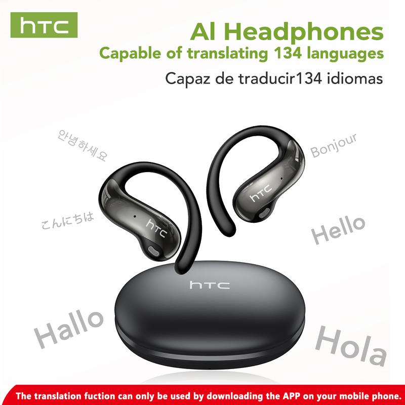 HTC NE19 AI Translation Earbuds Open Ear Wireless Headphones - TikTok Shop