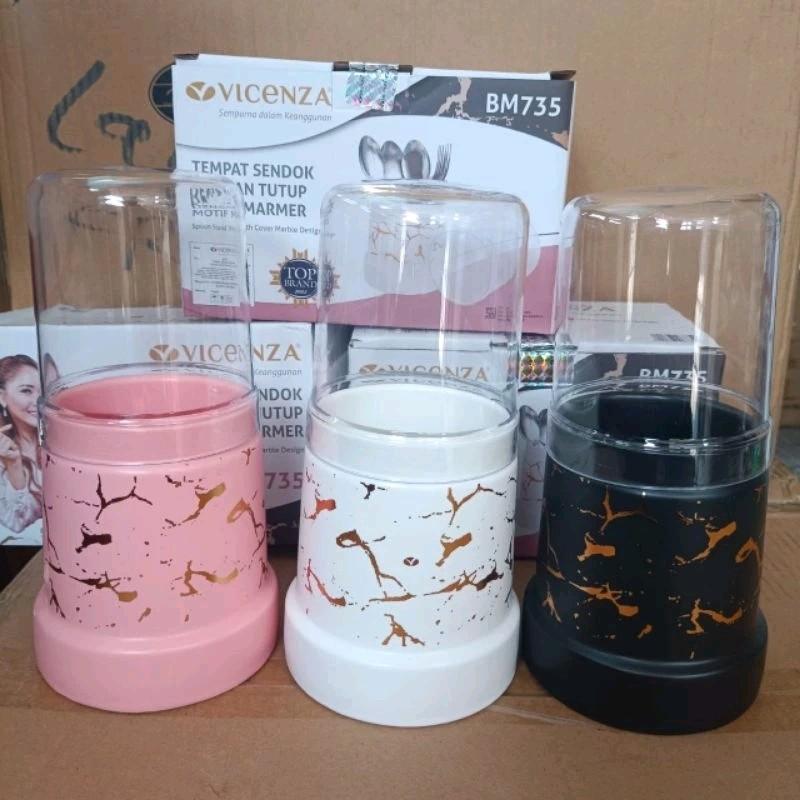 Wadah Sendok Garpu Marble Keramik / Tempat Sendok Set Putih - Shop ...