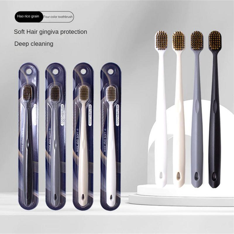 4pcs toothbrushes High Density Wide Flame Brush Soft Bristle - TikTok ...
