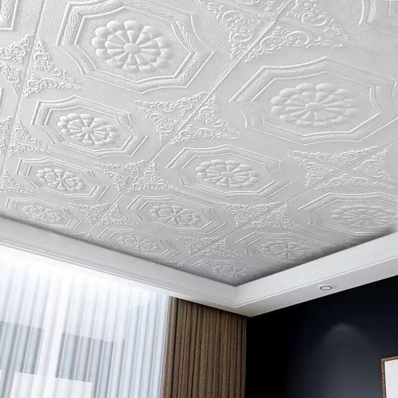 New 35*35cm 3D Foam Ceiling Self-adhesive Waterproof Wall Stickers ...