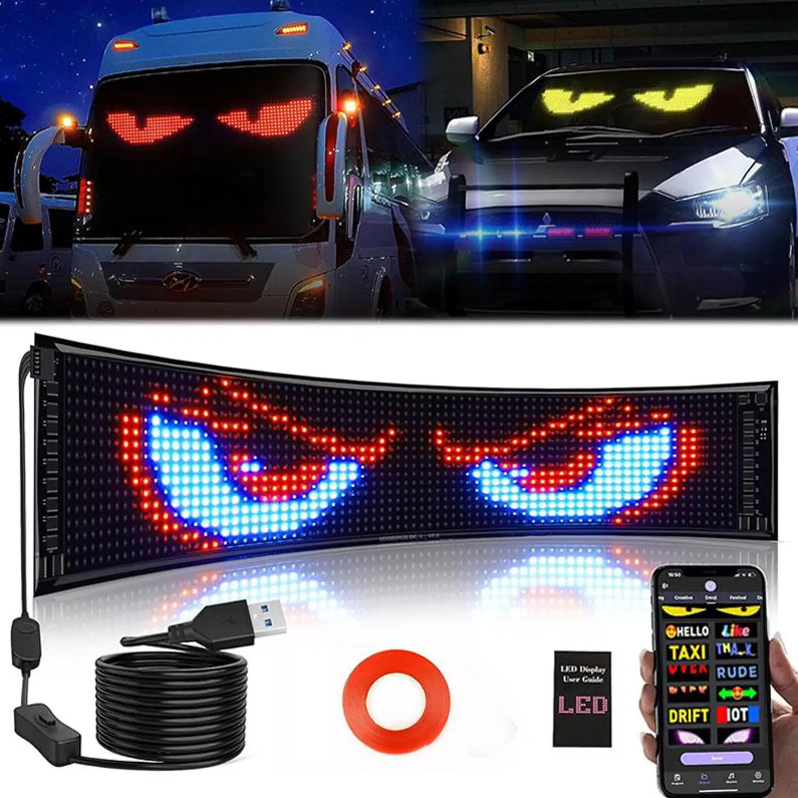 Scrolling Huge Bright Advertising LED Signs, Flexible USB 5V - TikTok Shop