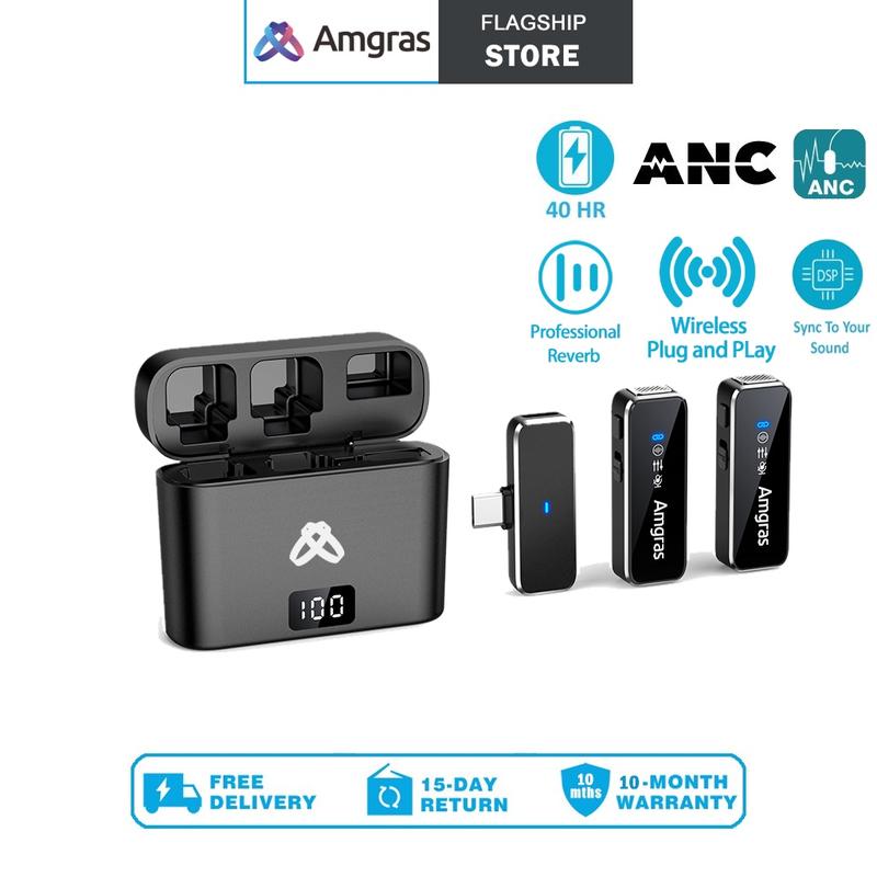 Amgras SoundMeta Ⅲ ANC Microphone wireless Lapel Lavalier fo - TikTok ...