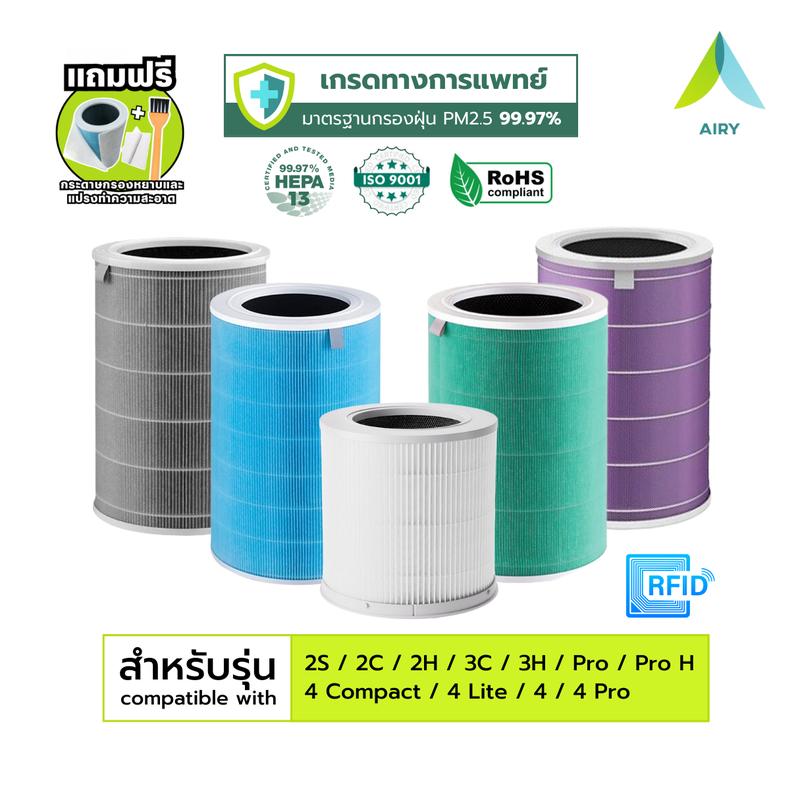 Airy ไส้กรองอากาศ ไส้กรอง เกรดการแพทย์ H13 Mi 2C 2H 2S 3C 3H - TikTok ...