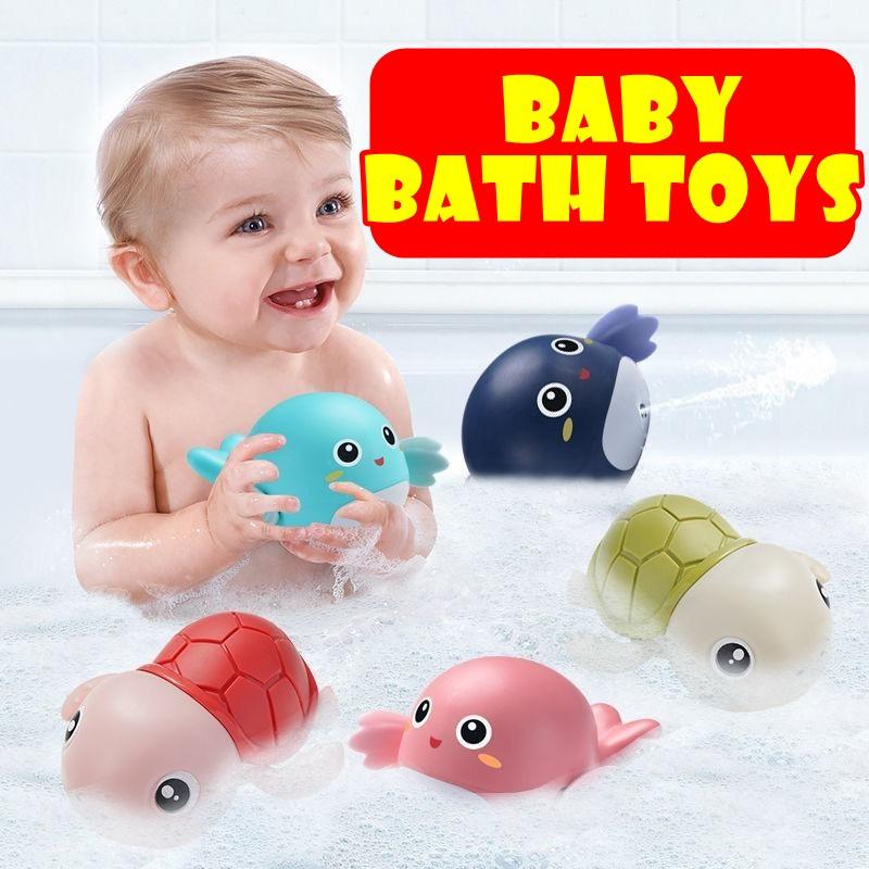 Bath Toy Bath Swimming Wind-Up Little Turtles Dolphine Clockwork ...