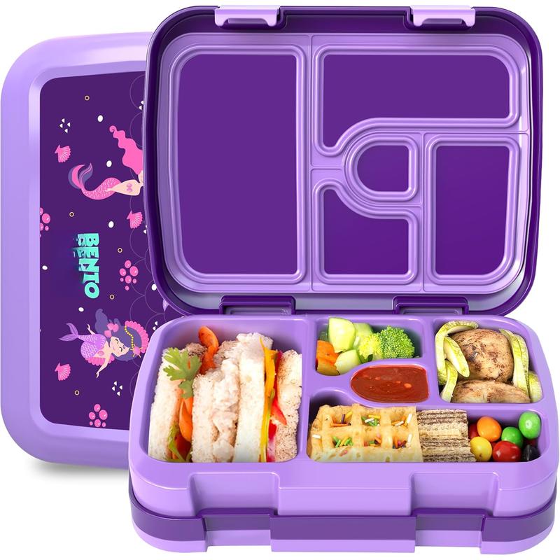 Bento Box for Lunch Box Leak-Proof, 5-Compartment Lunch Box for Ages 3 ...
