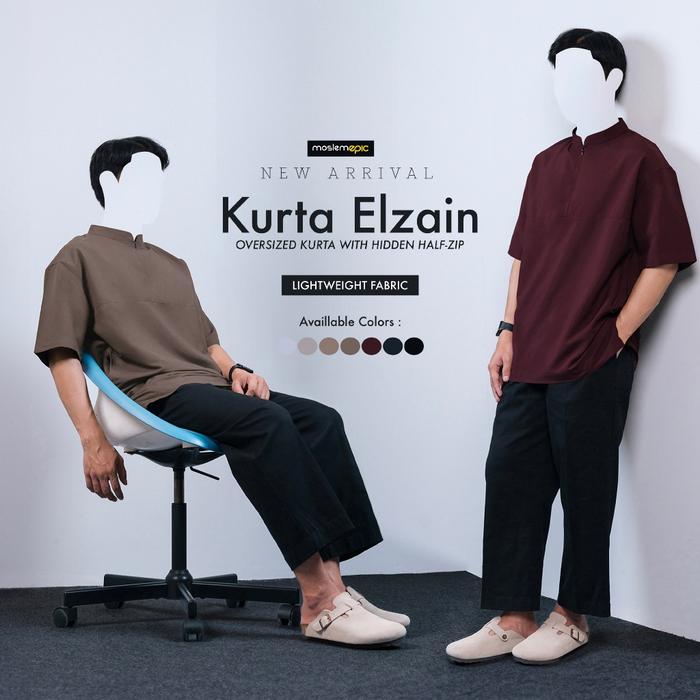 Promo Kurta Elzain - Light Weight Oversized Kurta with Hidden Half Zip ...