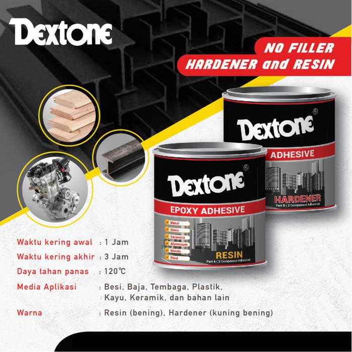 Jual Dextone Lem Epoxy Hardener & Resin 1KG / resin+hardener 1 set 2 ...