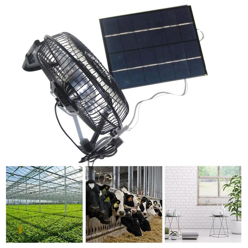 Solar Panel Fan Kit 5.2W 6V Solar Panel with 8 inch USB Solar - TikTok ...