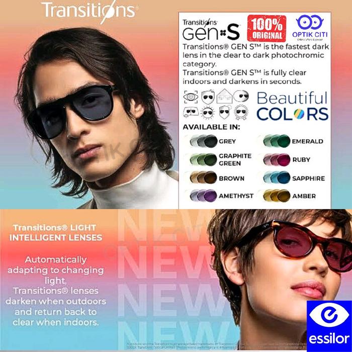 Jual Lensa Kacamata Photocromic Crizal Essilor Transition Gen S ...