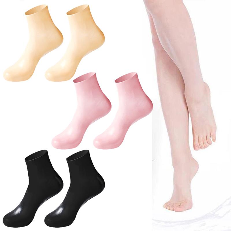 1 Pairs Silicone Moisturizing Elastic Foot Socks Anti Cracking Remove ...