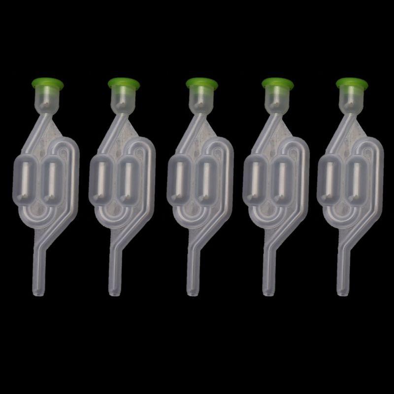 5 Pack Fermentation Airlock S Type Twin Bubble Airlock for Fermenting ...