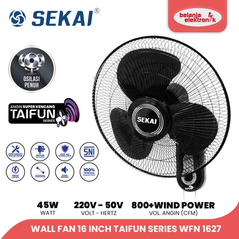 KIPAS ANGIN DINDING SEKAI WFN 1627 16 INCH WALL FAN TAIFUN SERIES ...