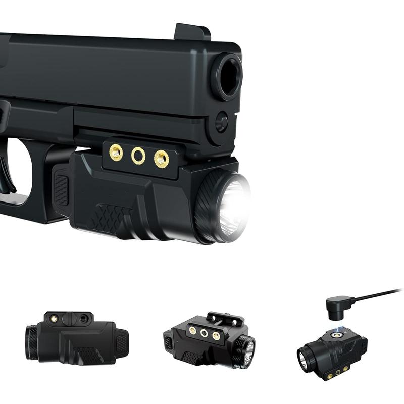 Pistol Light Tactical Flashlights Mini 800 Lumen Weapon Light, Magnetic ...