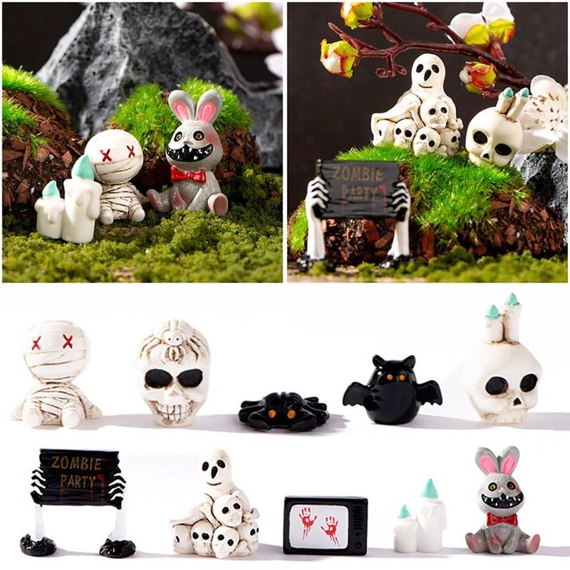 Patung Mini Halloween Mini Kreatif Labah-labah Kelawar Kartu - TikTok ...