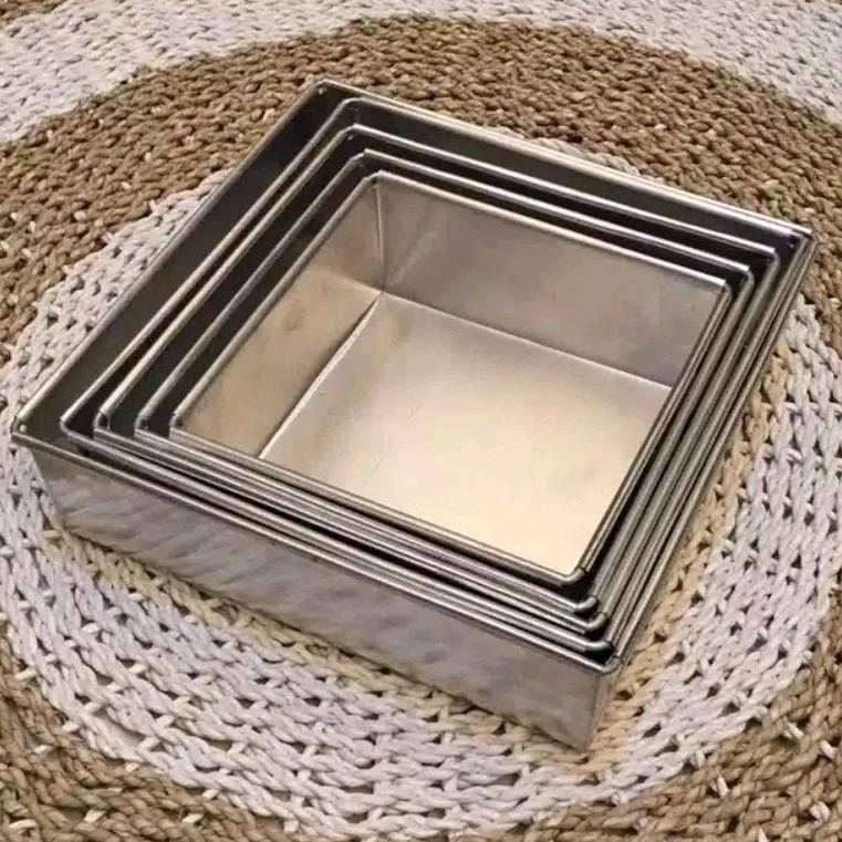 1 Set Loyang Lapis Loyang Bolu Kotak Loyang persegi Bahan Tebal - Shop ...