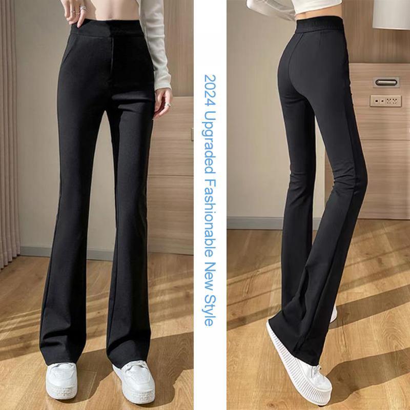 Seluar Bootcut Jururawat, Saiz Besar S-4XL, Untuk Wanita, Pinggang ...