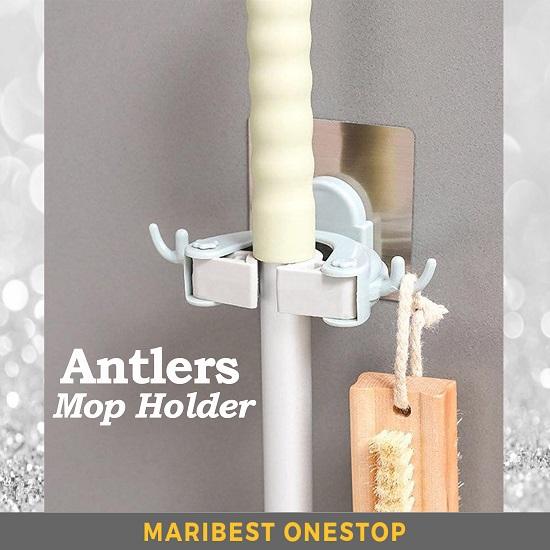 1PC Antlers Mop Clip Hook Hanger Mop Broom Holder Self Adhesive ...