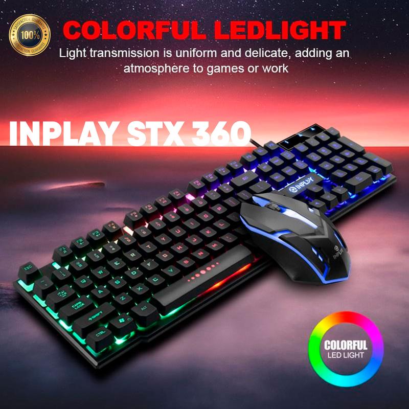 LPJ_INPLAY STX360 SUSPENDED RAINBOW BACKLIT GAMING KEYBOARD AND ...