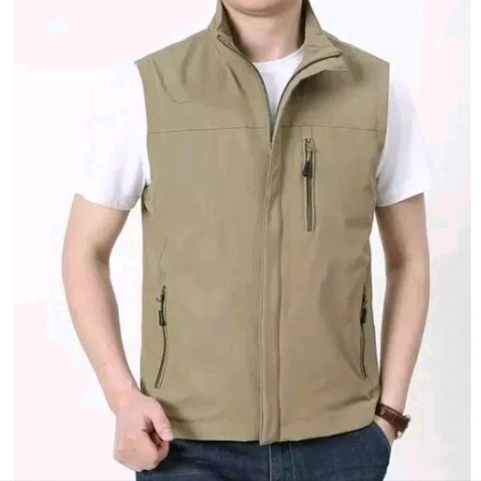 Jual rompi pria/rompi vest/rompi taslan premium/rompi outdor cocok ...