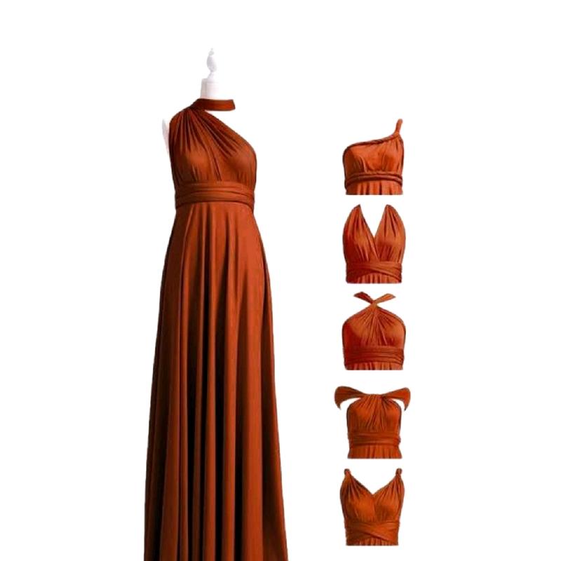 RUST ORANGE Infinity Dress with Attached Tube High Quality For - TikTok ...