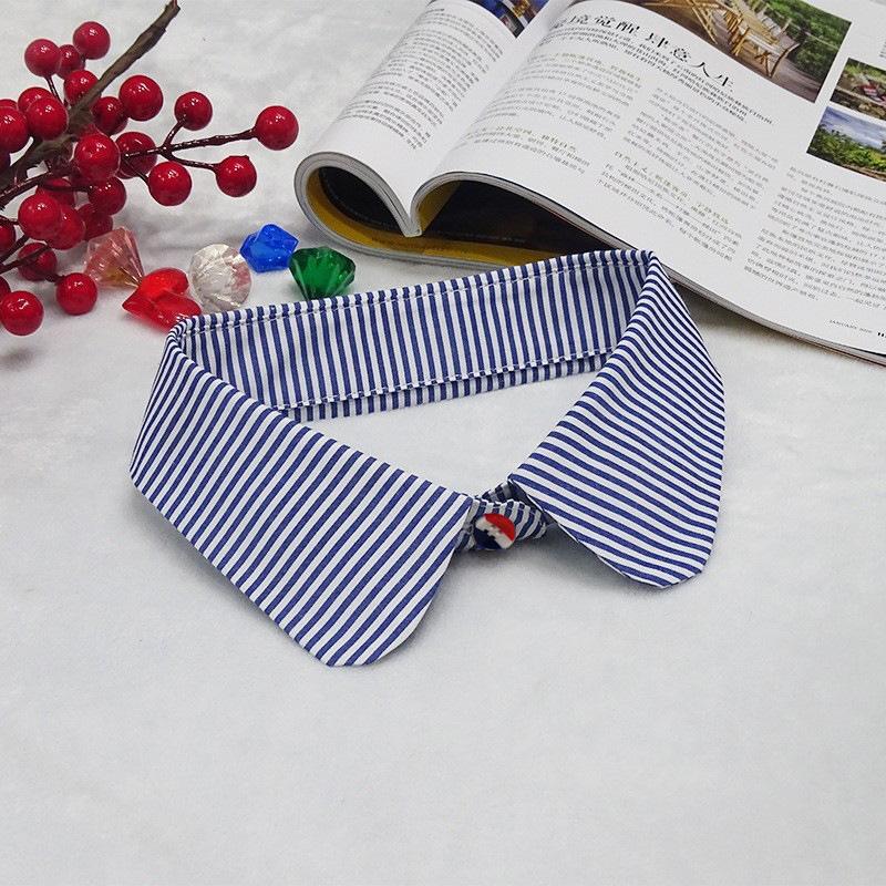 Fake collar shirt collar striped personality loose and comfortable ...